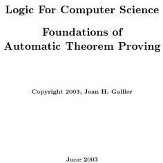 خرید و قیمت دانلود کتاب Logic for computer science: foundations of automatic theorem proving ...