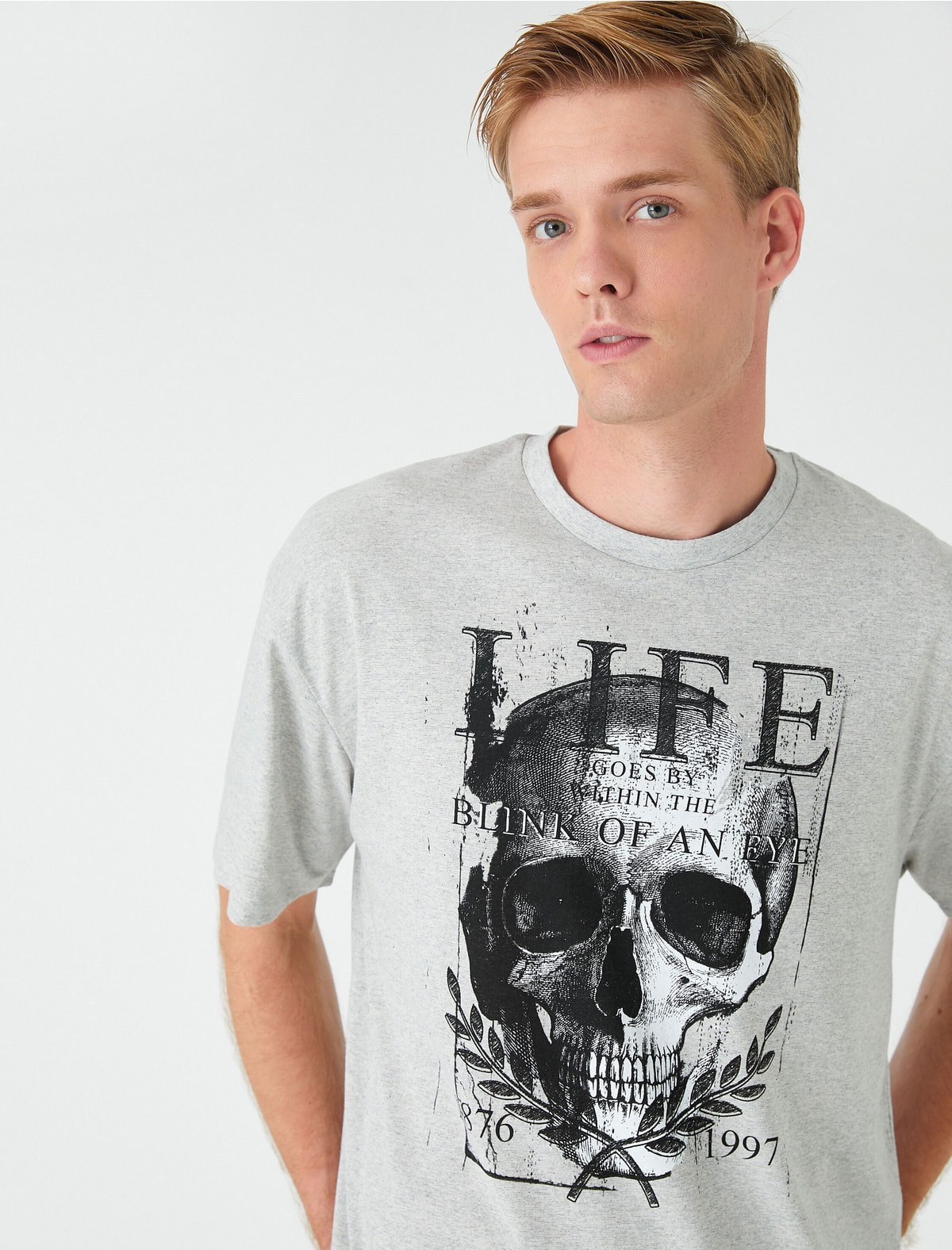 خرید و قیمت تی شرت آستین استاندارد طرح دار مردانه Koton | 2SAM11387HK | ترب