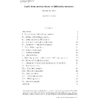 خرید و قیمت دانلود کتاب Topics From Spectral Theory of Differential Operators 2004 | ترب