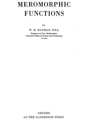 خرید و قیمت دانلود کتاب Meromorphic functions [reprinted with index ...