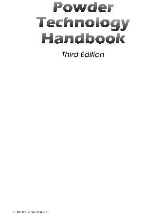 خرید و قیمت دانلود کتاب Powder Technology Handbook 3rd | ترب