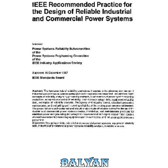 خرید و قیمت دانلود کتاب IEEE Std 493 Gold Book Recommended Design Of ...