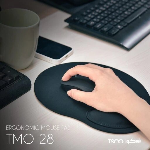 خرید و قیمت موس پد طبی تسکو TMO-28 دارای استراحتگاه ژله ای مچ دست رویه با قابلیت ضد نفوذ | ترب