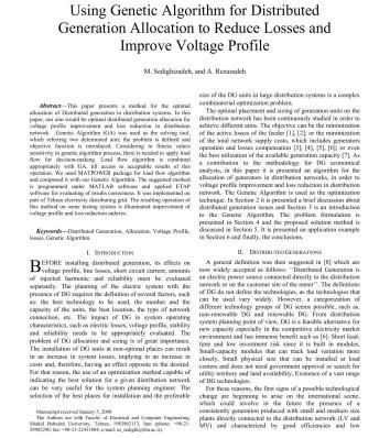 خرید و قیمت دانلود کتاب Using Genetic Algorithm for Distributed Generation Allocation to Reduce ...