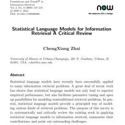 خرید و قیمت دانلود کتاب Statistical Language Models for Information Retrieval - A Critical ...