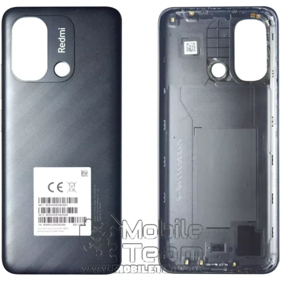 خرید و قیمت درب پشت اصلی روکاری مشکی شیائومی BACK DOOR XIAOMI REDMI12C ...