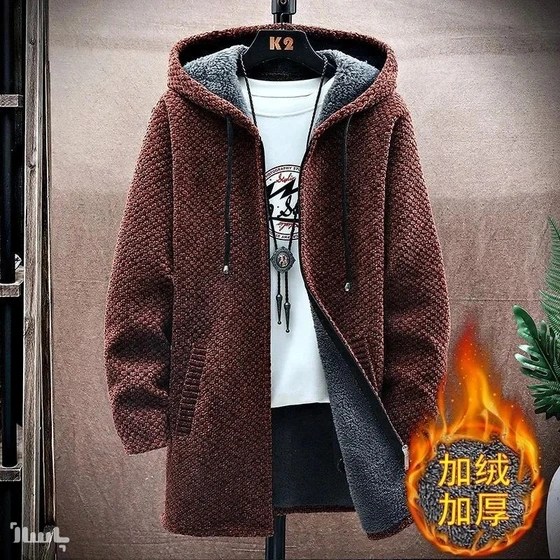 خرید و قیمت سویشرت پالتویی بلند داخل کرک جذاب و گرم کد 1453967 | ترب