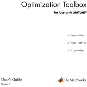 خرید و قیمت دانلود کتاب MATLAB. Optimization Toolbox. User’s Guide | ترب