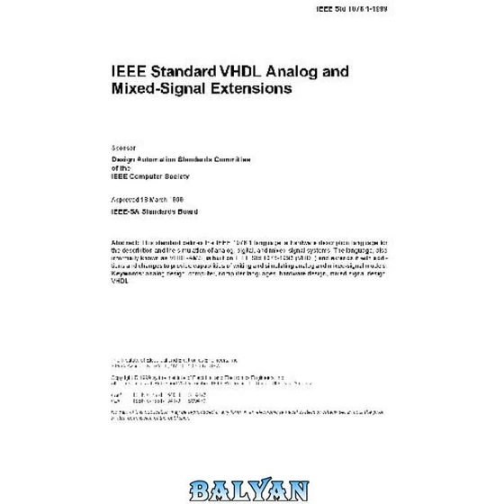 خرید و قیمت دانلود کتاب 1076.1-1999 IEEE Standard for VHDL Analog and Mixed Signal Extensions | ترب