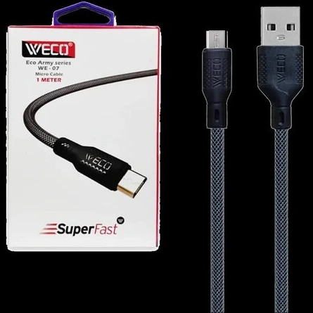 خرید و قیمت کابل شارژ میکرو WECO WE-07 با روکش فلزی | ترب