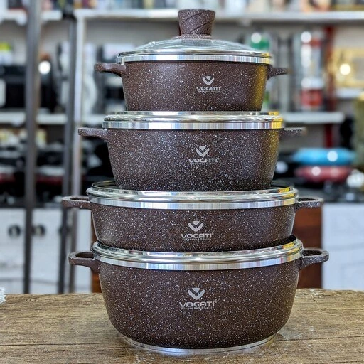 خرید و قیمت سرویس قابلمه غذاVogatiوگاتی 8 پارچ جنس چدن گرانیت | ترب