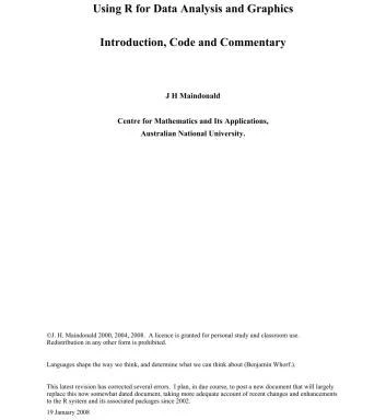 خرید و قیمت دانلود کتاب Using R for Data Analysis and Graphics ...