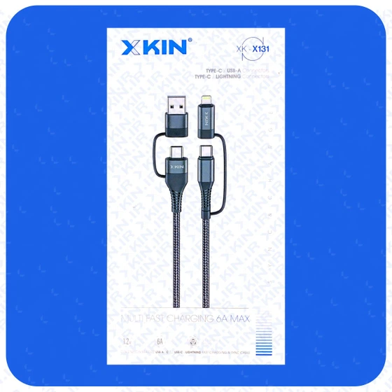 خرید و قیمت کابل شارژ USB-C به لایتنینگ و USB-C مدل XKIN XK-131 طول 1.20 متر | ترب
