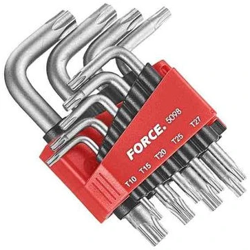 خرید و قیمت سری 9 عددی آچار آلن ستاره ای کوتاه فورس مدل 5098 FORCE | ترب