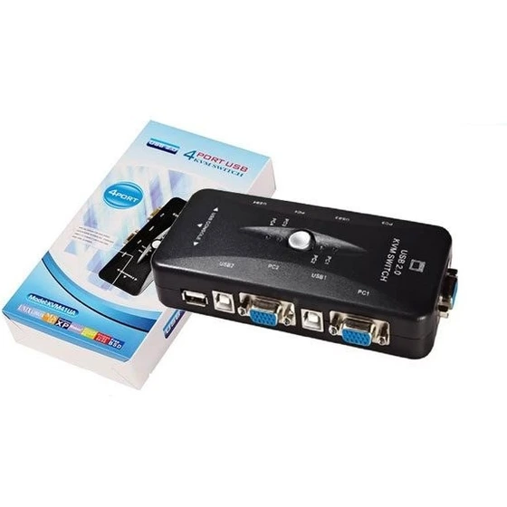خرید و قیمت KVM سوئیچ 4 پورت USB اینت مدل KVM_41UA | ترب