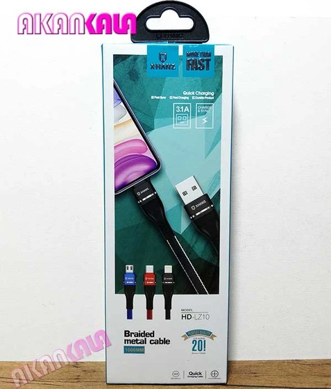 خرید و قیمت کابل شارژر فست تایپ سی X-HANZ مدل HD-LZ10 | ترب