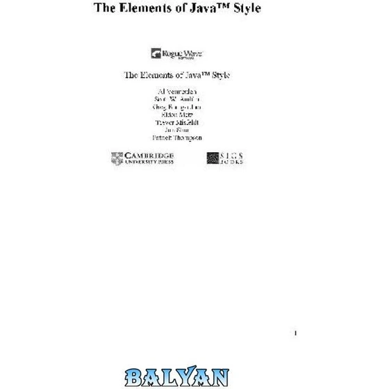 خرید و قیمت دانلود کتاب The Elements of Java Style | ترب