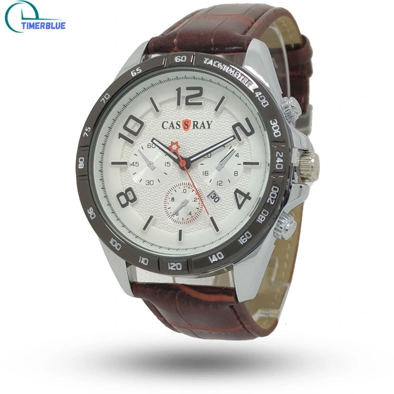 خرید و قیمت ساعت مچی مردانه CASSRAY | بند چرمی قهوه ای k6960 | ترب