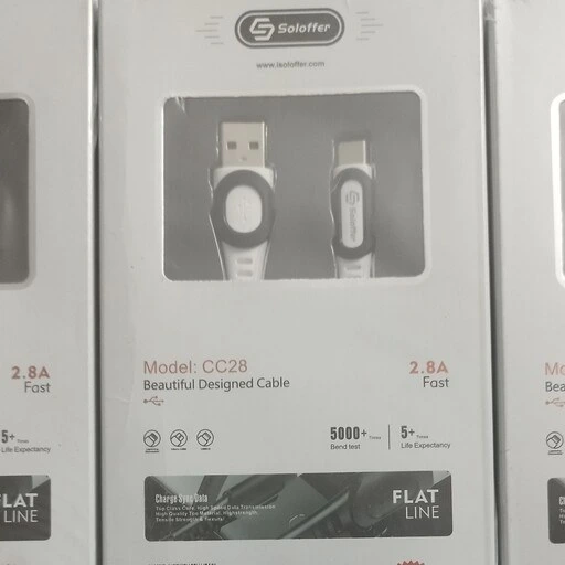 خرید و قیمت کابل شارژ fastدر دونمونه TypeCوMicro ارسال رایگان برندSolofferکیفیت عالی مدلcc28 | ترب