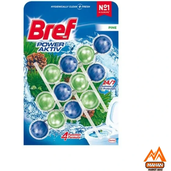 خرید و قیمت خوشبوکننده توالت فرنگی برف BREF رایحه کاج حجم 3×50 گرم ( 12 ...