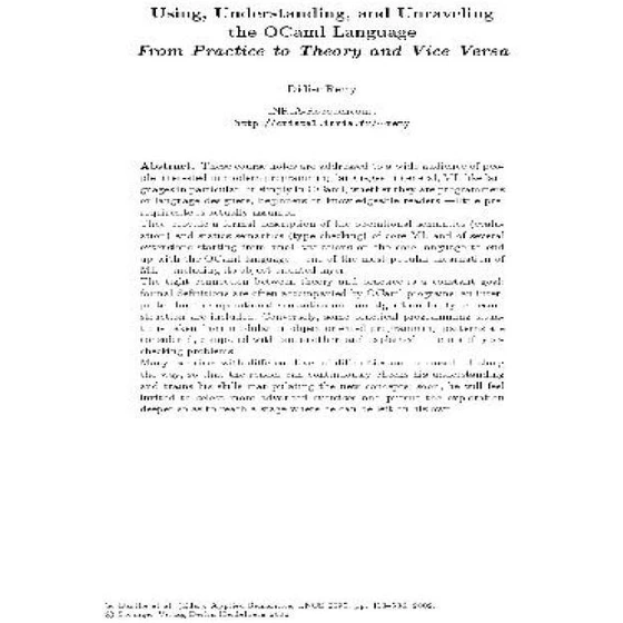 خرید و قیمت دانلود کتاب Using Understanding And Unraveling The Ocaml ... خرید و قیمت دانلود کتاب Using Understanding And Unraveling The Ocaml ...