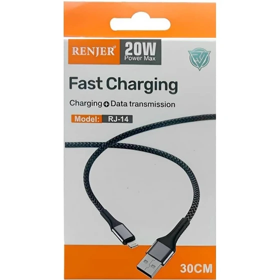 خرید و قیمت کابل پاوربانکی فست شارژ اپل رنجر RENJER RJ-14 20W | ترب