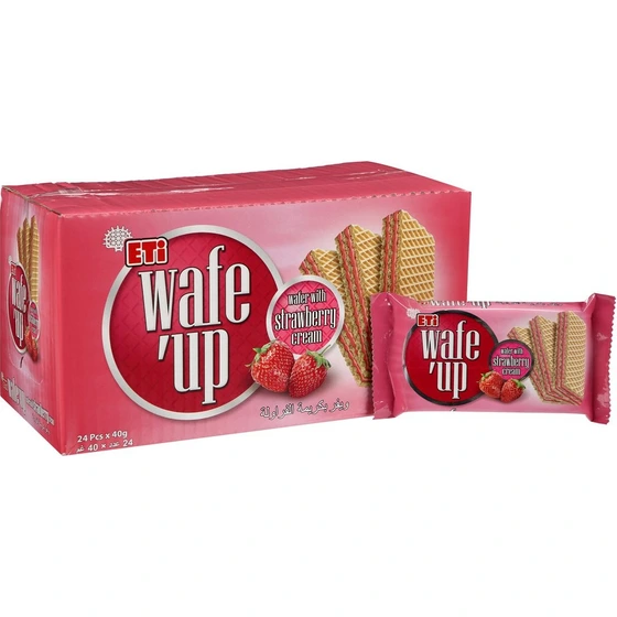 خرید و قیمت ویفر ویف آپ توت فرنگی بسته 24 عددی | Wafe up Strawberry | ترب