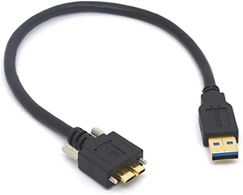 خرید و قیمت PIIHUSW Micro b Locking Screw Cable, Short USB 3.0 Micro B ...