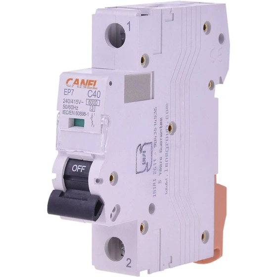 خرید و قیمت فیوز مینیاتوری یک پل 40 آمپر کانل مدل C40-6K-EP7-1P | ترب