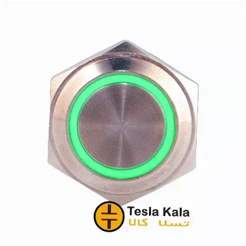خرید و قیمت کلید فشاری ( شستی) ماندگار سایز 22 ولتاژ 220V سبز برند JBH (همراه با سوکت) | ترب