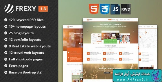 خرید و قیمت دانلود قالب HTML چندمنظوره Frexy | ترب