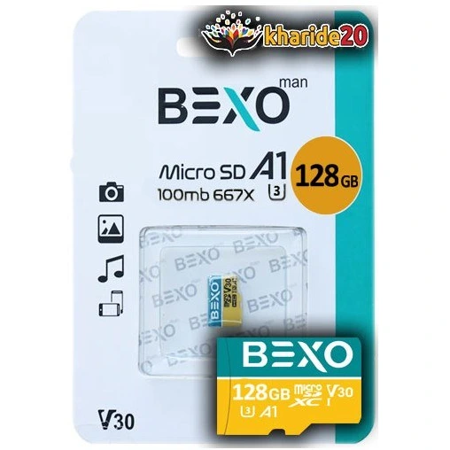 خرید و قیمت قیمت فروش عمده رم میکرو 128 گیگ BEXO مدل 100MB 667X U3 V30 | ترب