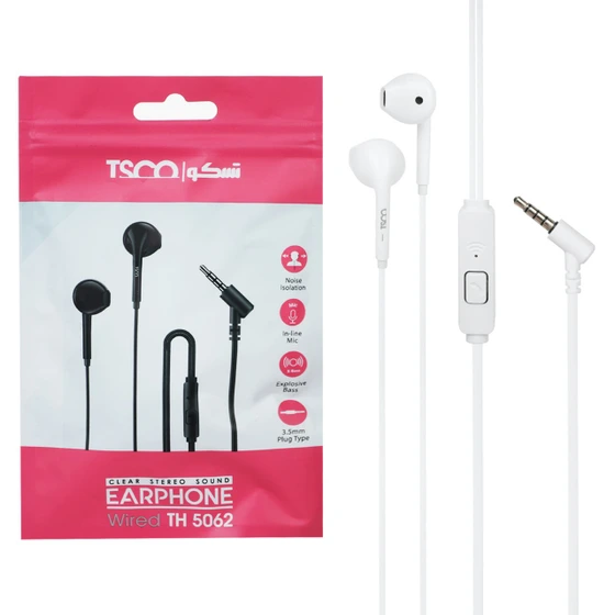 خرید و قیمت هندزفری با سیم TSCO مدل TH 5062 - سفید | ترب