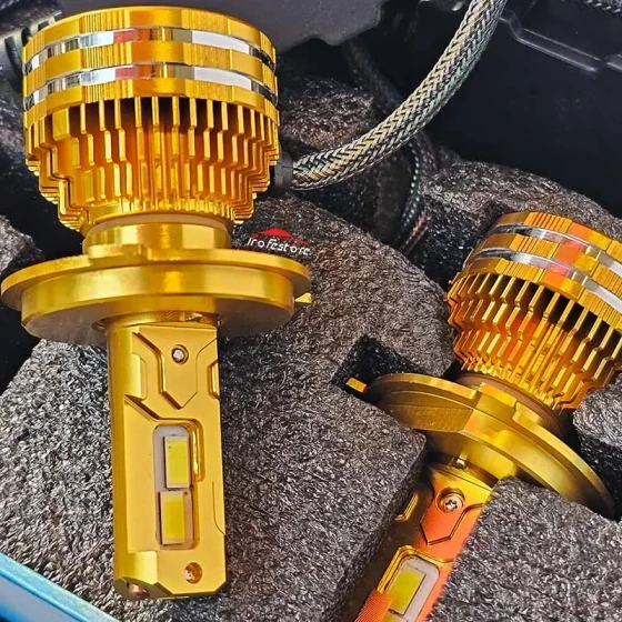 خرید و قیمت هدلایت Stco اصلی مدل Can-Bus پایه H7 هولوگرام طلائی | ترب