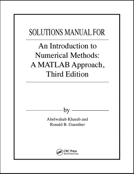 خرید و قیمت دانلود کتاب [Solution Manual] An Introduction to Numerical ...