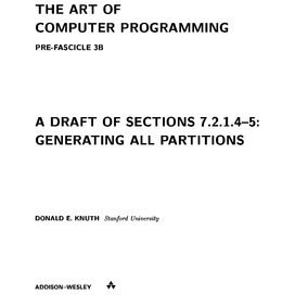 خرید و قیمت دانلود کتاب The Art of Computer Programming. Pre-Fascicle 3B. A Draft of Section 7.2 ...