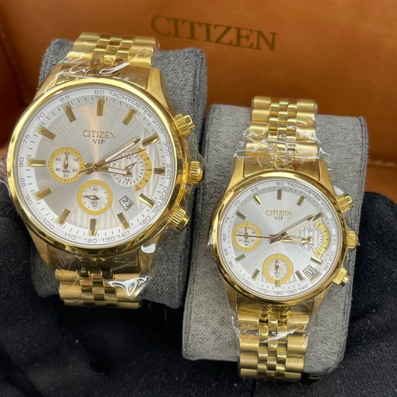 خرید و قیمت ست ساعت زنانه و مردانه سیتیزن VIP کرنو سه موتوره فعال موتور ...