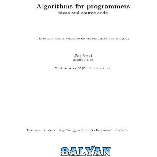 خرید و قیمت دانلود کتاب Algorithms For Programmers Ideas And Source Code ترب