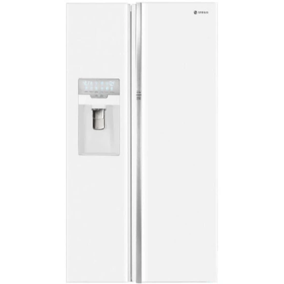 خرید و قیمت یخچال فریزر ساید بای ساید اسنوا مدل SN8-3353GW ظرفیت ۳۵ فوت با بار خانگی و یخساز ...