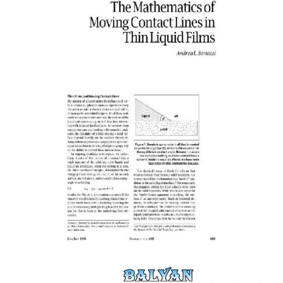خرید و قیمت دانلود کتاب The Mathematics of Moving Contact Lines in Thin ...