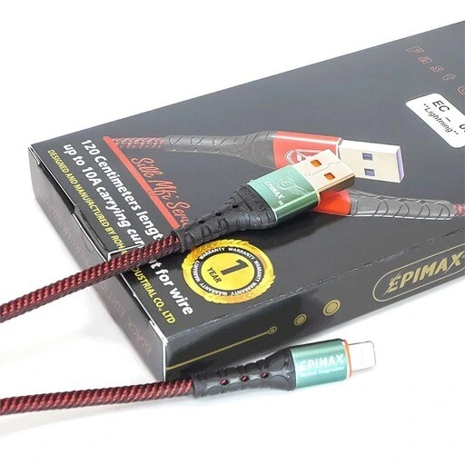 خرید و قیمت کابل شارژ لایتنینگ اپل EPIMAX EC-09 Lightning سیم شارژر آیفون و آیپد | ترب