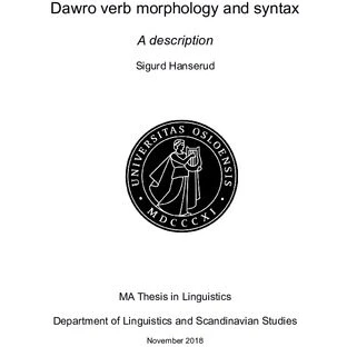 خرید و قیمت دانلود کتاب Dawro verb morphology and syntax: A description ...