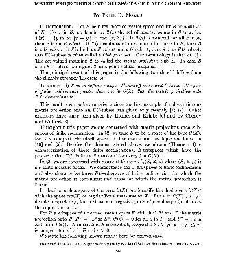 خرید و قیمت دانلود کتاب Metric projections onto subspaces of finite codimension 1968 | ترب