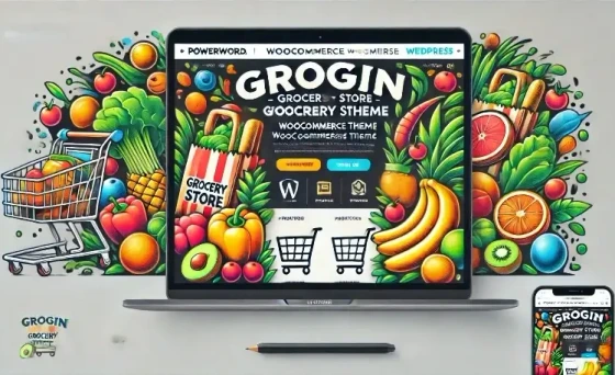 خرید و قیمت قالب Grogin طراحی حرفه‌ای فروشگاه آنلاین مواد غذایی و ...