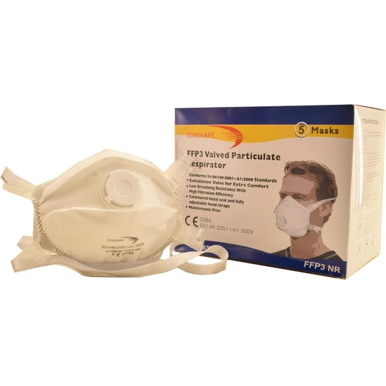 خرید و قیمت ماسک فیلتر دار N95 و FFP3 یوروسیف پک 5 عددی | ترب