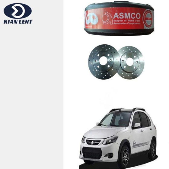 خرید و قیمت دیسک ترمز جلو سوراخ دار تیبا برند آسمکو(asmco) | ترب