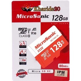 خرید و قیمت قیمت فروش عمده رم میکرو 128 گیگ MicroSonic U3 C10 80MB V30 | ترب