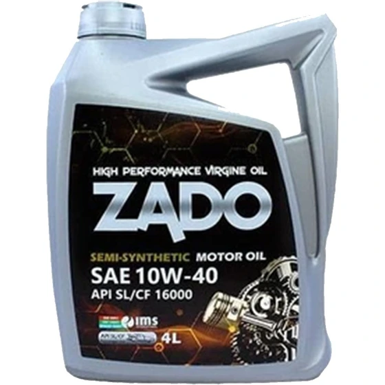 خرید و قیمت روغن موتور نیمه سنستیک برند زادو 10W-40SL تکی و کارتن 6 عدد ...