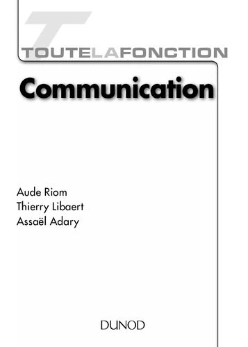 خرید و قیمت دانلود کتاب Toute la fonction Communication 2010 | ترب