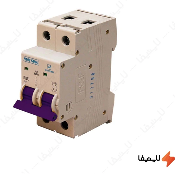 خرید و قیمت کلید مینیاتوری دو پل 10 آمپر DC پارس فانال مدل B10-10K-PFN-16-2P | ترب